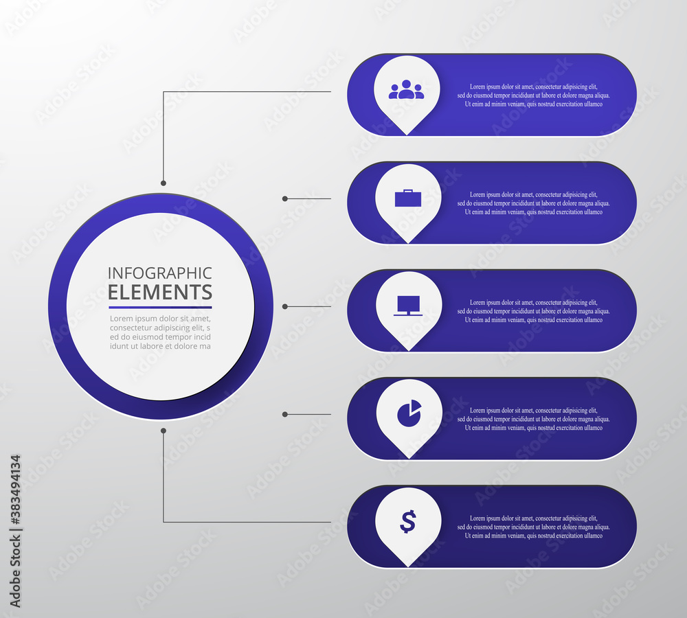 Step by step infographic. Stock Vector | Adobe Stock