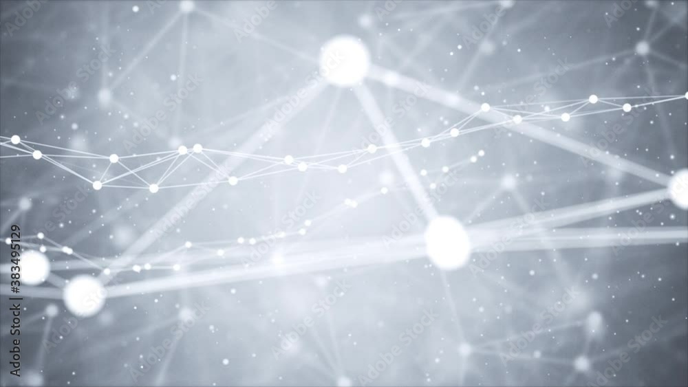 Network nodes greyscale plexus Loop background. Net grid of node points ...