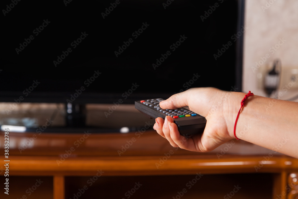 TV is off, which is located in a in the modern living room. 3d ...