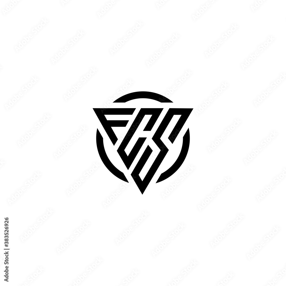 Initial letter FCS triangle monogram simple modern clean vector logo ...