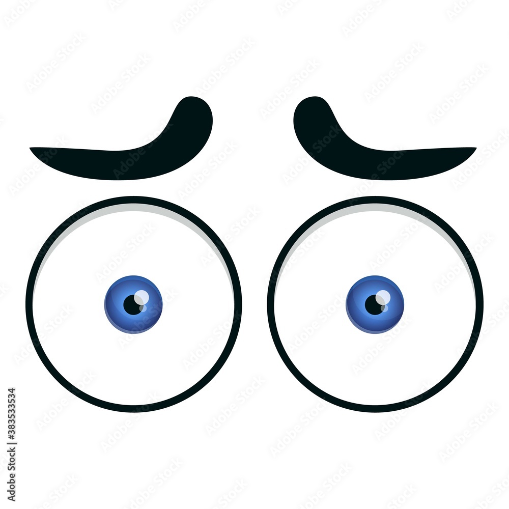 Scared eyes icon. Cartoon of scared eyes vector icon for web design ... Scared eyes icon. Cartoon of scared eyes vector icon for web design ...