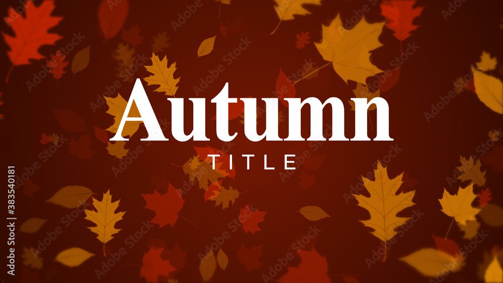 Autumn Leaves Loop Title Stock Template | Adobe Stock