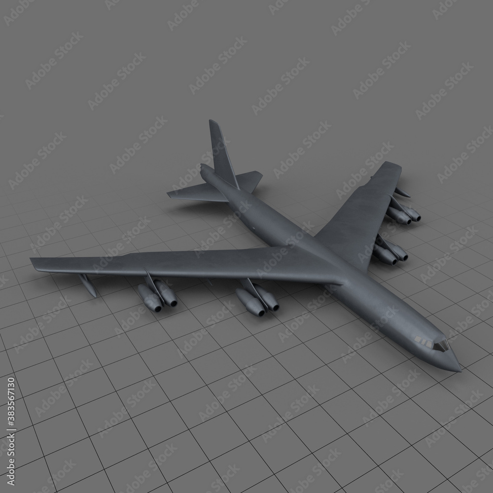 Stylized strategic bomber Stock 3D asset | Adobe Stock