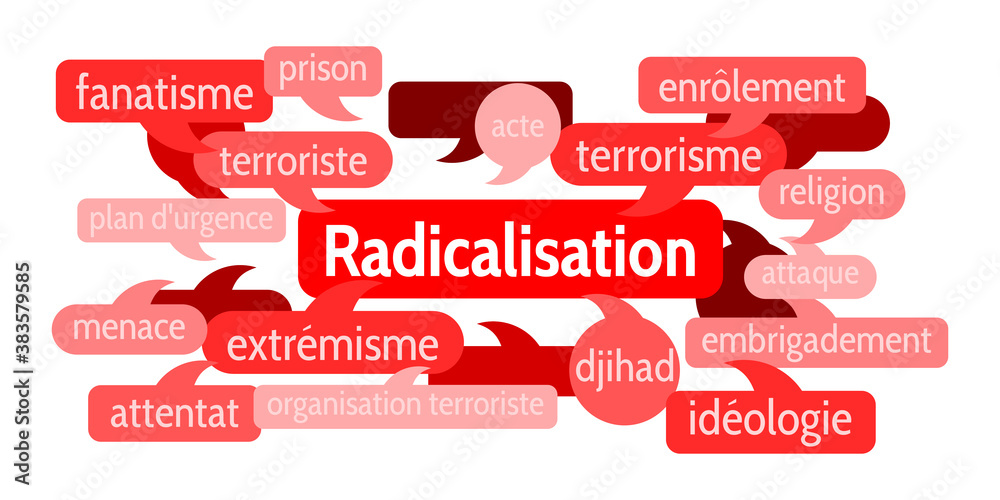 Nuage de Mots Radicalisation v8 Stock Vector | Adobe Stock