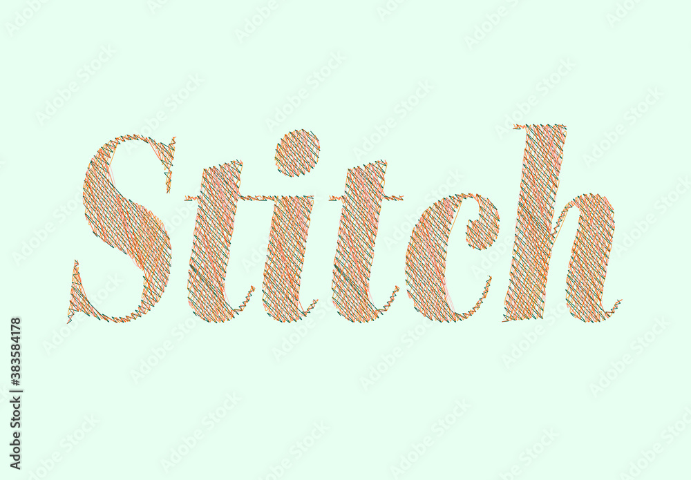 Stitch Text Effect Stock Template | Adobe Stock