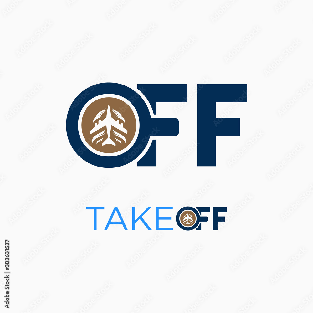 This is a take off logo, for airplane logo design vector template Stock ...