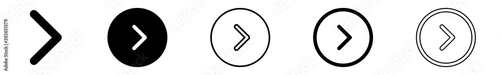 Next Button Icon Circle Black | Play Buttons Illustration | Video Audio ...
