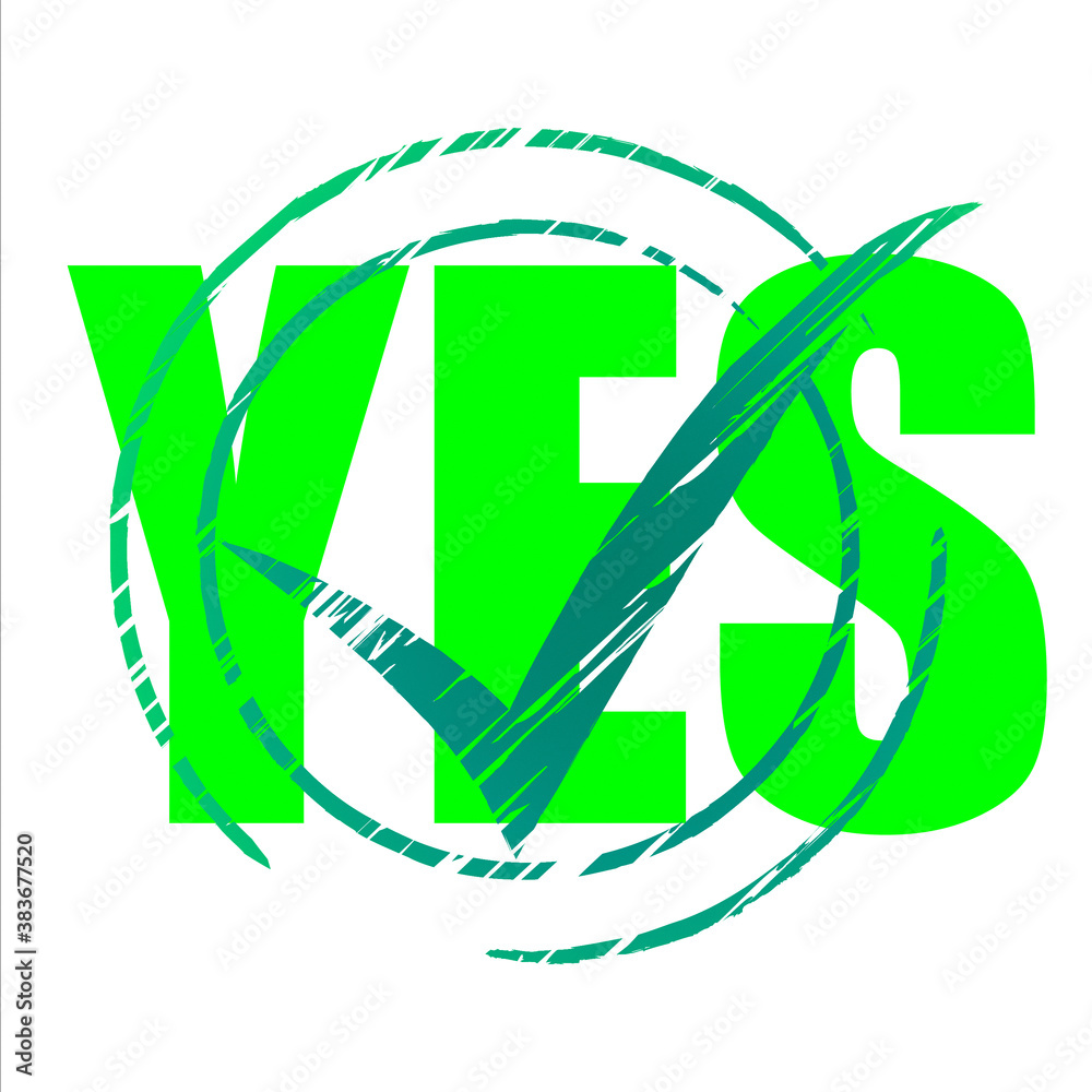 Yes Tick Shows Check Checkmark And Agreeing Stock Illustration | Adobe ...
