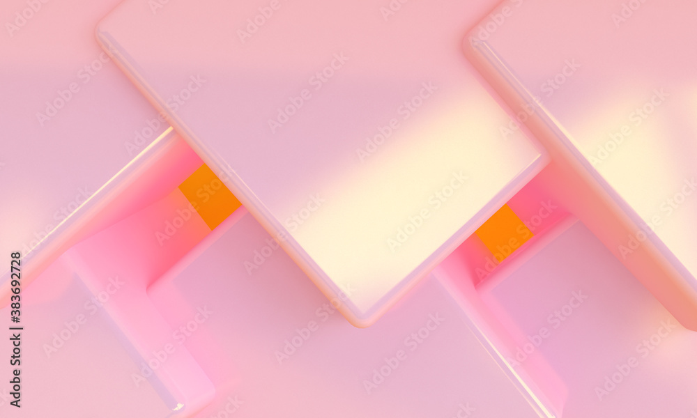 Pink Box 3d minimalist style design, Scene podium mock up presentation ...