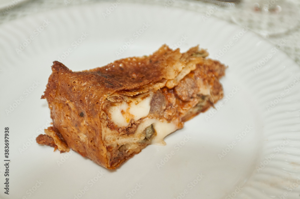 Timballo typical Italian food based on secret family recipe handed down ...