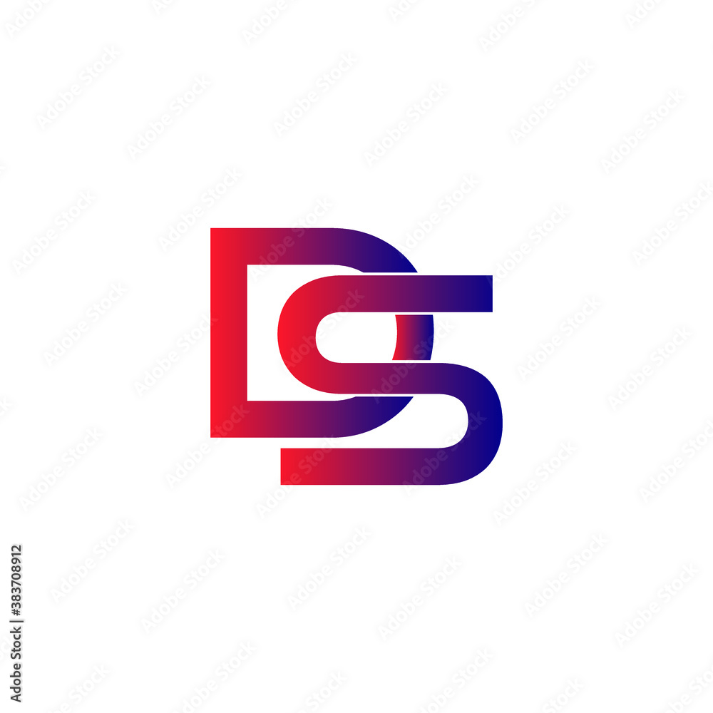 ds gradient logo design Stock Vector | Adobe Stock