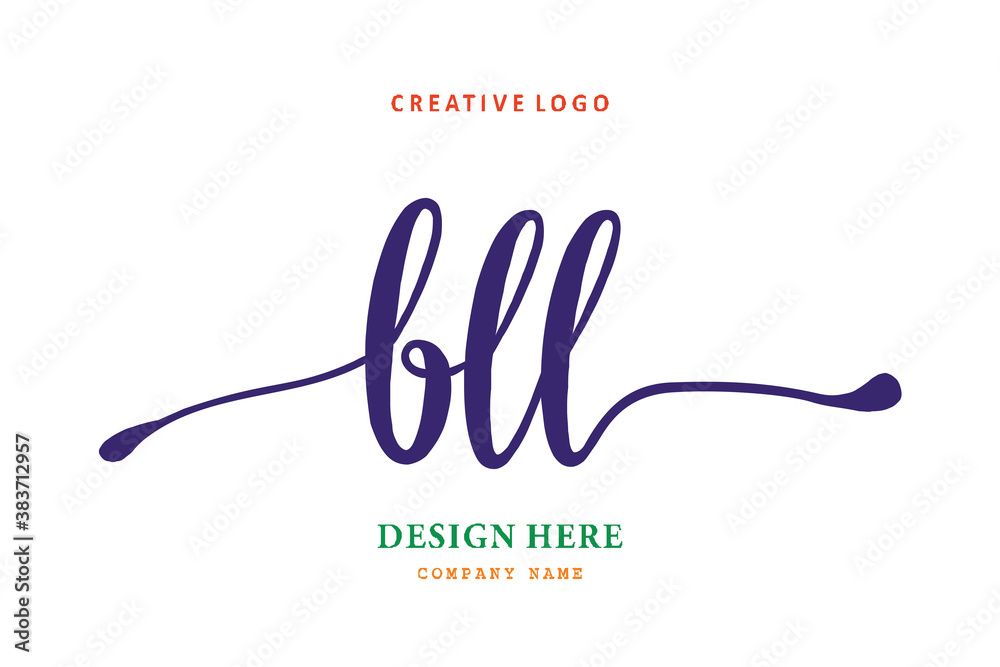 pharmacy logo composition of the letter BLL is simple, easy to ...
