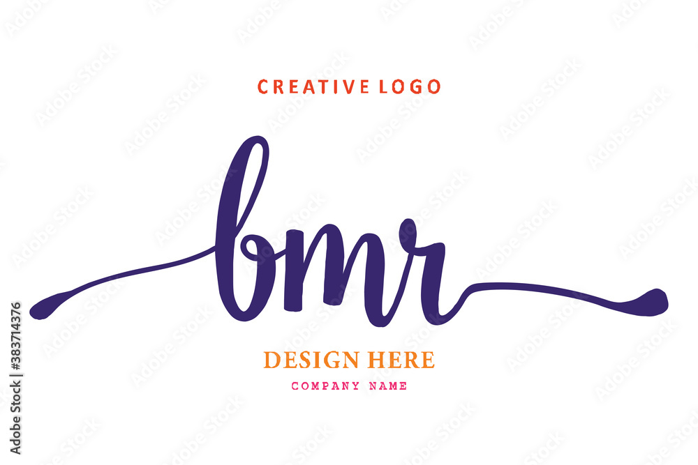 pharmacy logo composition of the letter BMR is simple, easy to ...