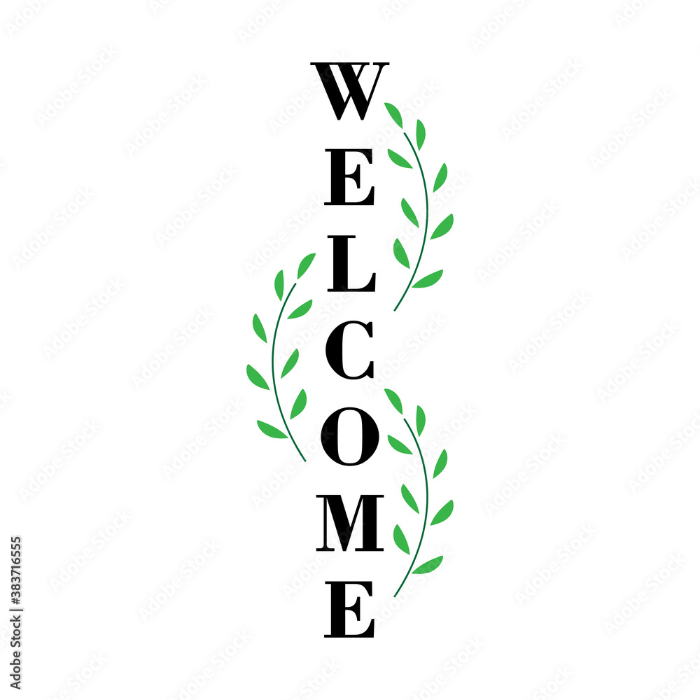Welcome porch sign vertical vector design template Stock Vector | Adobe ...