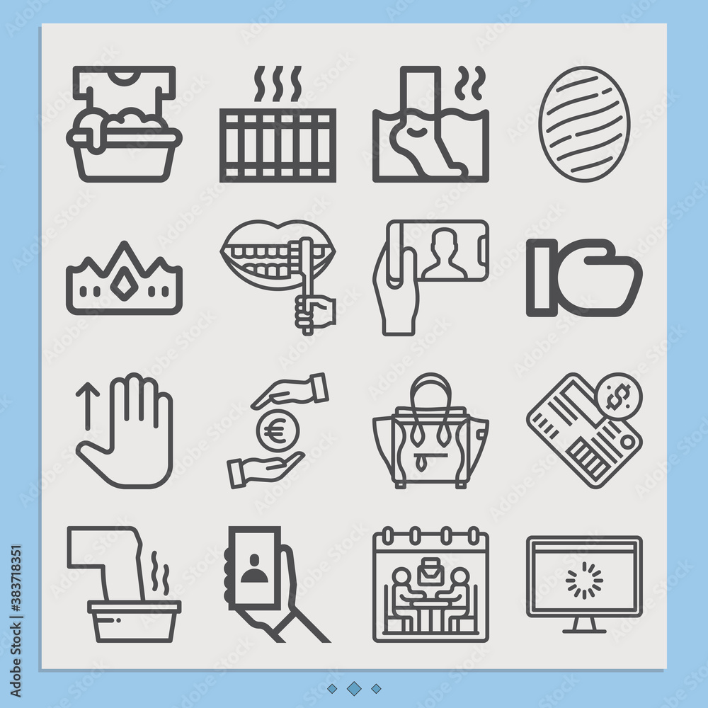 Simple set of loaded related lineal icons. Stock Vector | Adobe Stock