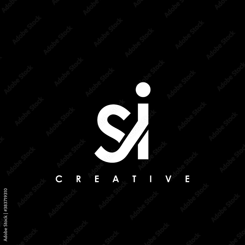 SI Letter Initial Logo Design Template Vector Illustration Stock Vector ...
