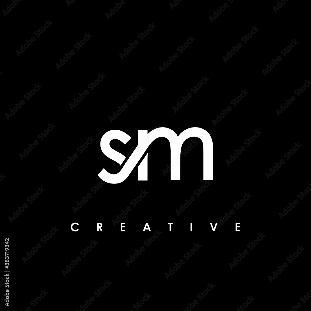 SM Letter Initial Logo Design Template Vector Illustration Stock Vector ...