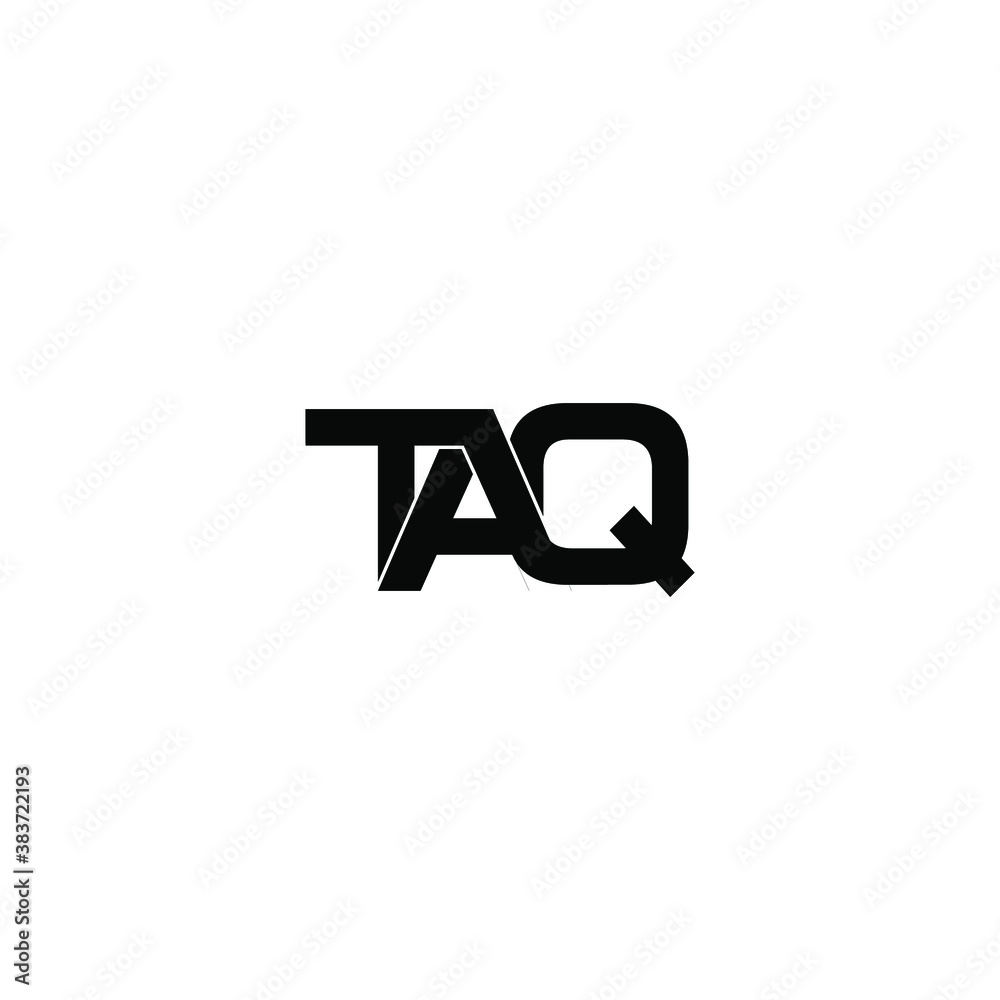 taq letter original monogram logo design Stock Vector | Adobe Stock