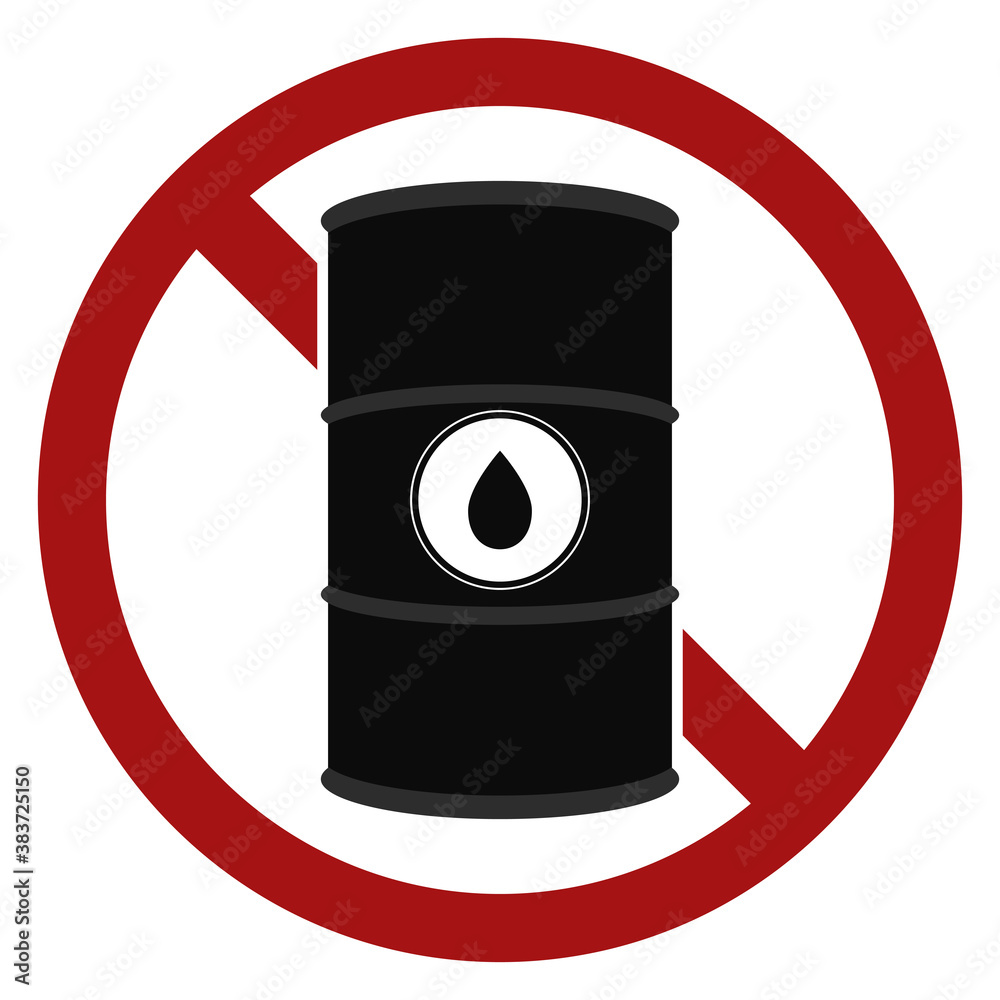 Ban on the use and storage of oil. No waste dumping. Vector prohibition ...