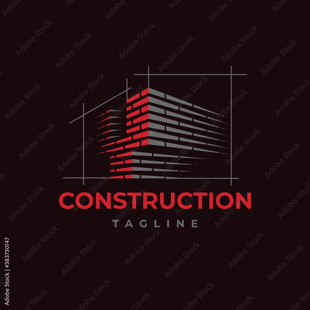 Home build symbol logo design vector template. Brick work illustration ...