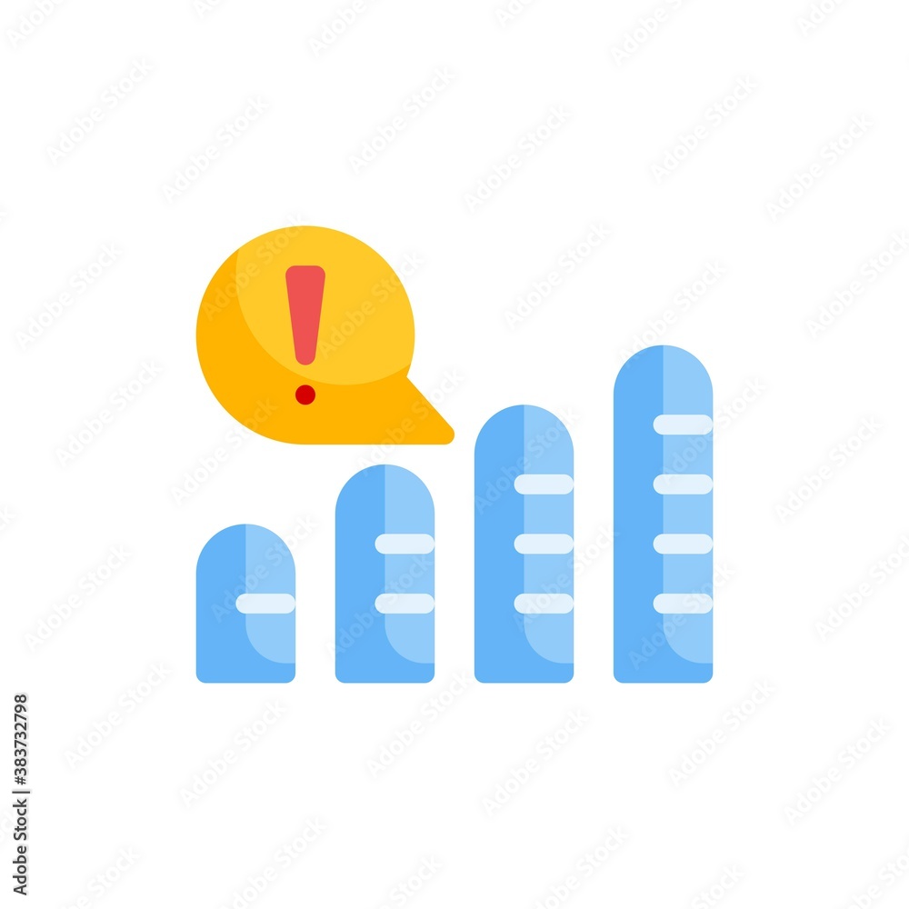 no network icon in flat style. vector illustration for graphic design ...