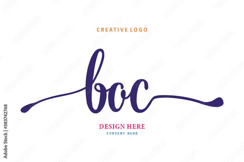 pharmacy logo composition of the letter BOC is simple, easy to ...