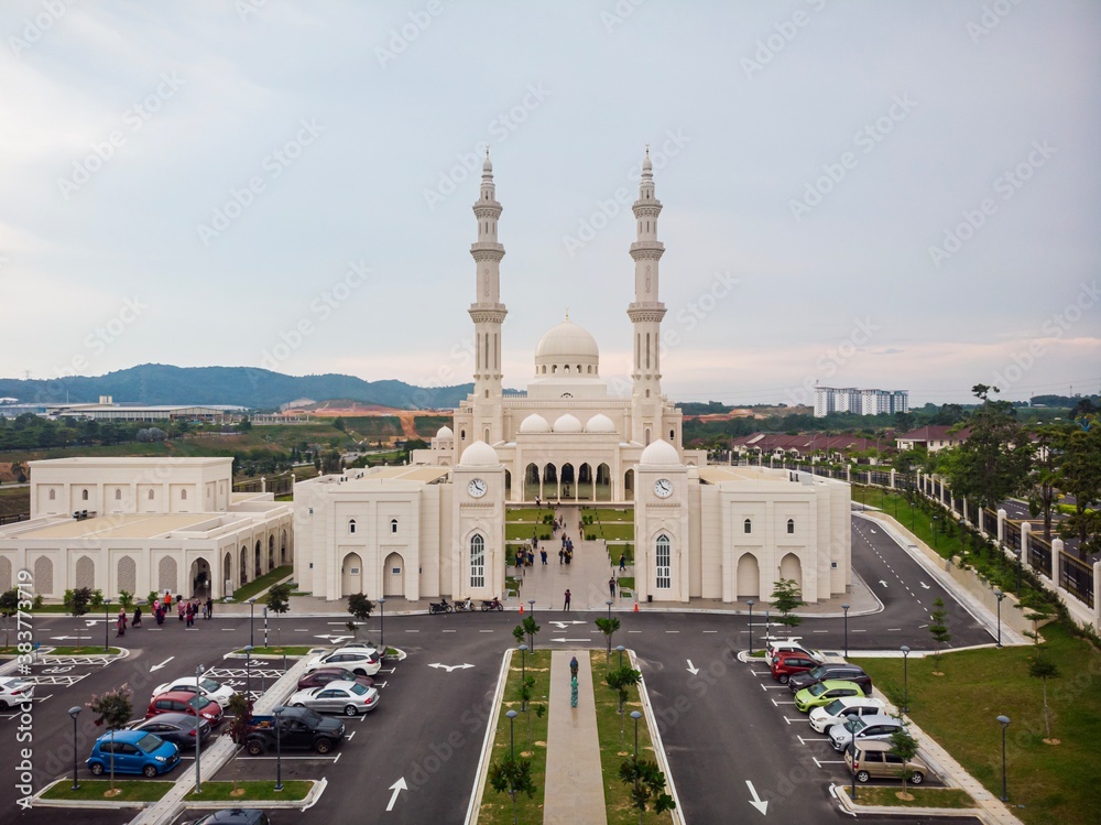 aerial view of Masjid Sri Sendayan Stock Photo | Adobe Stock