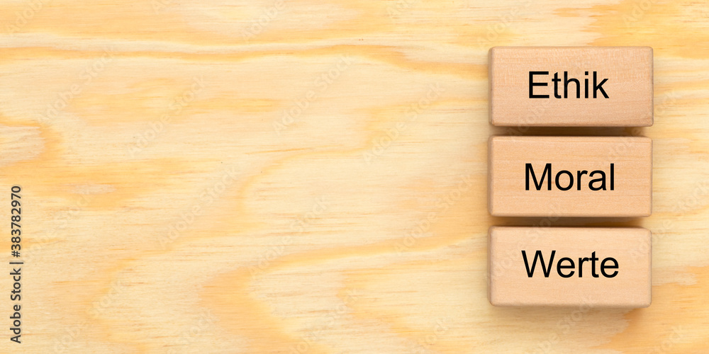 Drei Säulen Modell von Ethik, Moral und Werte ภาพถ่ายสต็อก | Adobe Stock