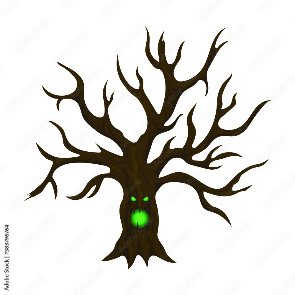 tree monster, drawing, vector illustration Stock Vector | Adobe Stock