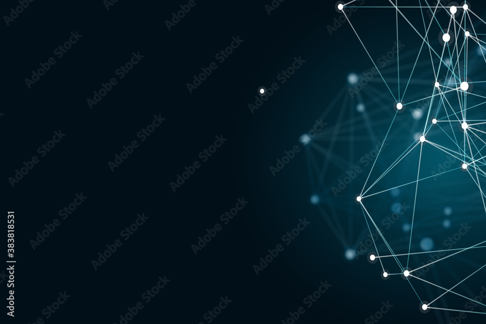 abstract blue network node background Stock Illustration | Adobe Stock