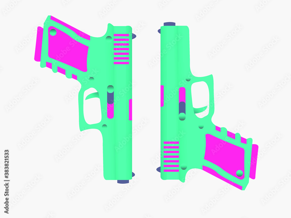 pretty gun illustration design in pink color for website wallpaper ...