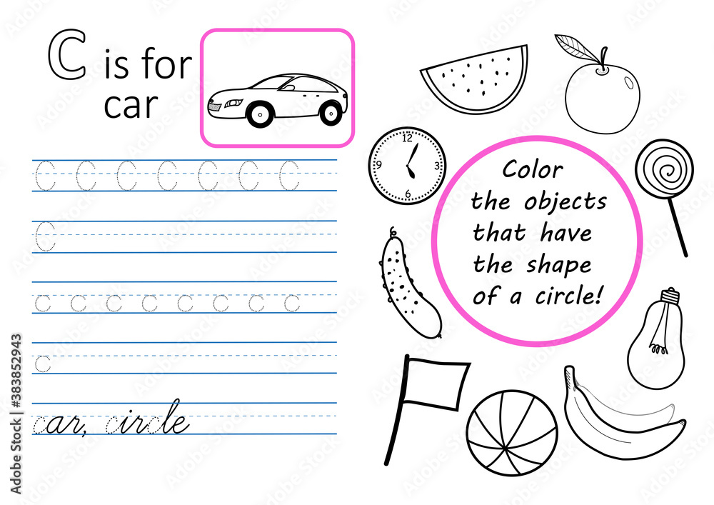 Alphabet tracing worksheet for preschool and kindergarten. Writing ...
