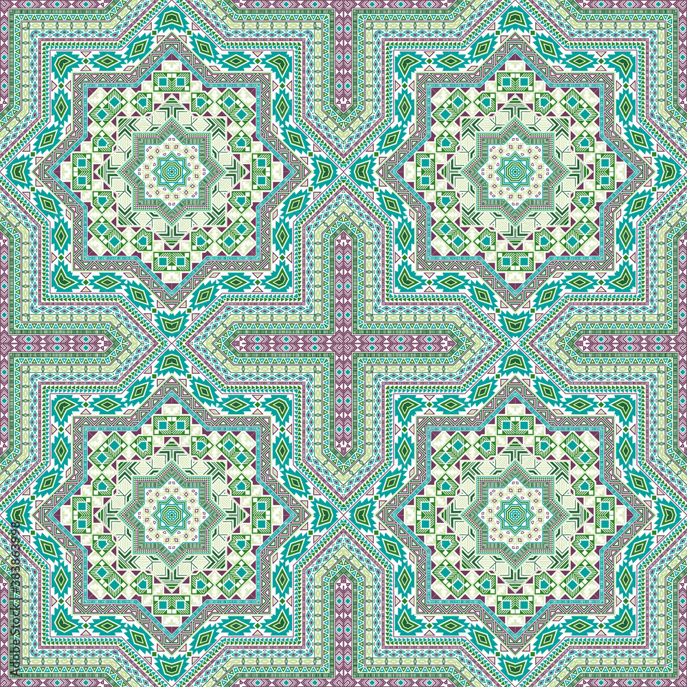 Beautiful moroccan zellige tile seamless ornament. Ethnic structure ...