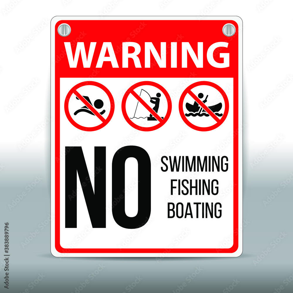 Warning No Swimming