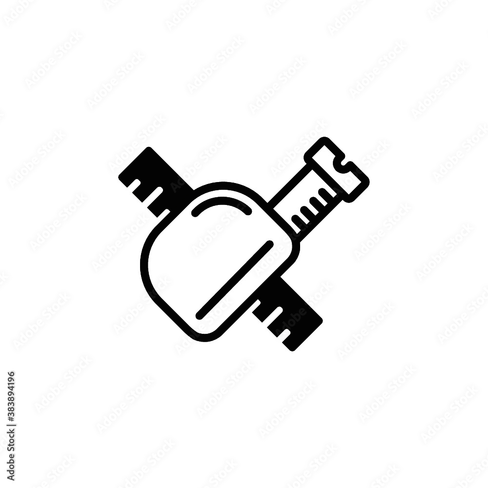 METER MEASURING TOOL RULER LOGO DESIGN ICON VECTOR OF BLACK COLOUR IN ...