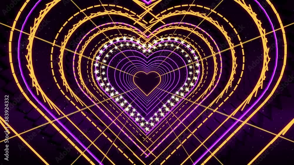 Love or heart Background with design hearts in Loop, stage video ...
