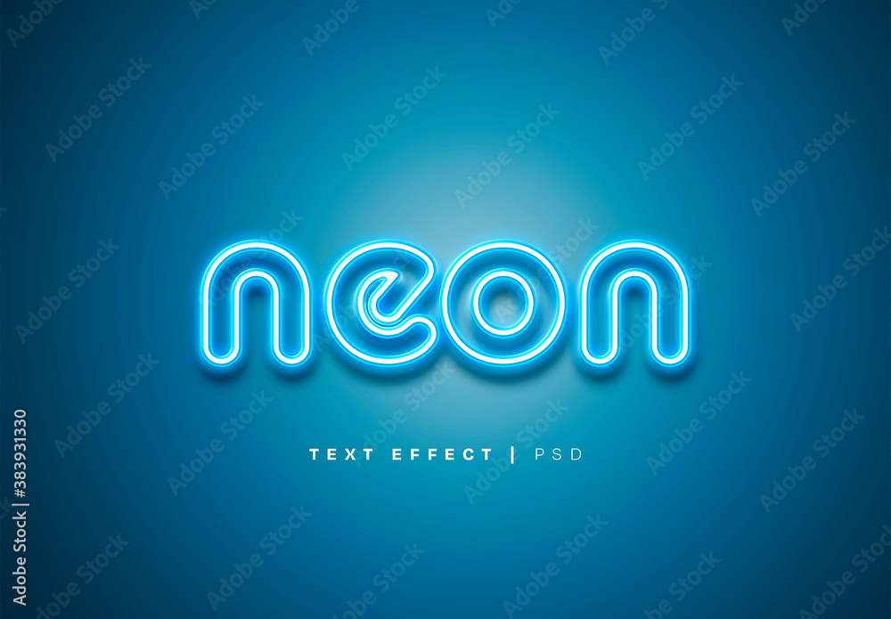 Neon Text Effect Stock Template | Adobe Stock