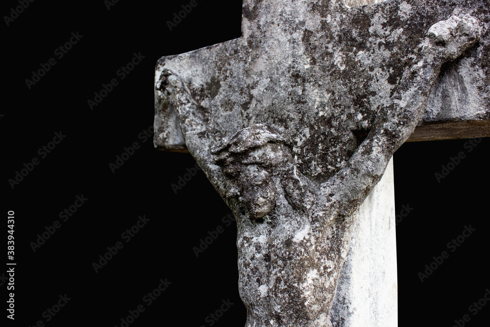 Jesus Christ crucified on the cross. Death and suffering Stock Photo ...