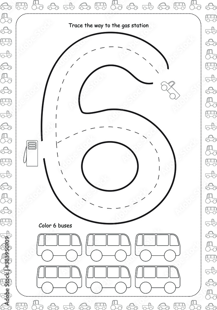 Math and logic worksheets for kids. Number recognition, counting. 6, 7 ...
