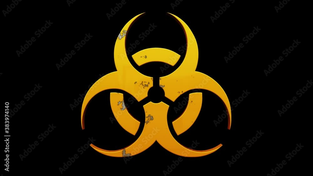 Video „Biohazard symbol. 4k 3D animation of a biohazard symbol with ...