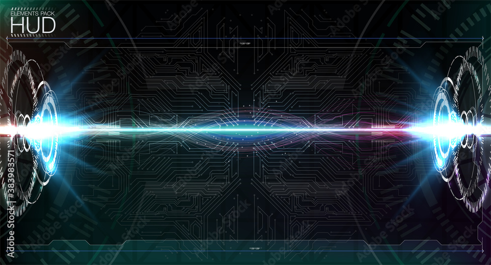 Virtual reality. Futuristic VR head-up display design. Futuristic ...