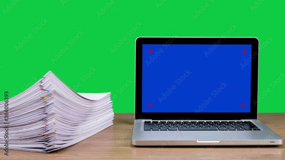 Stop motion animation Stacks overload document paper files and Blue ...