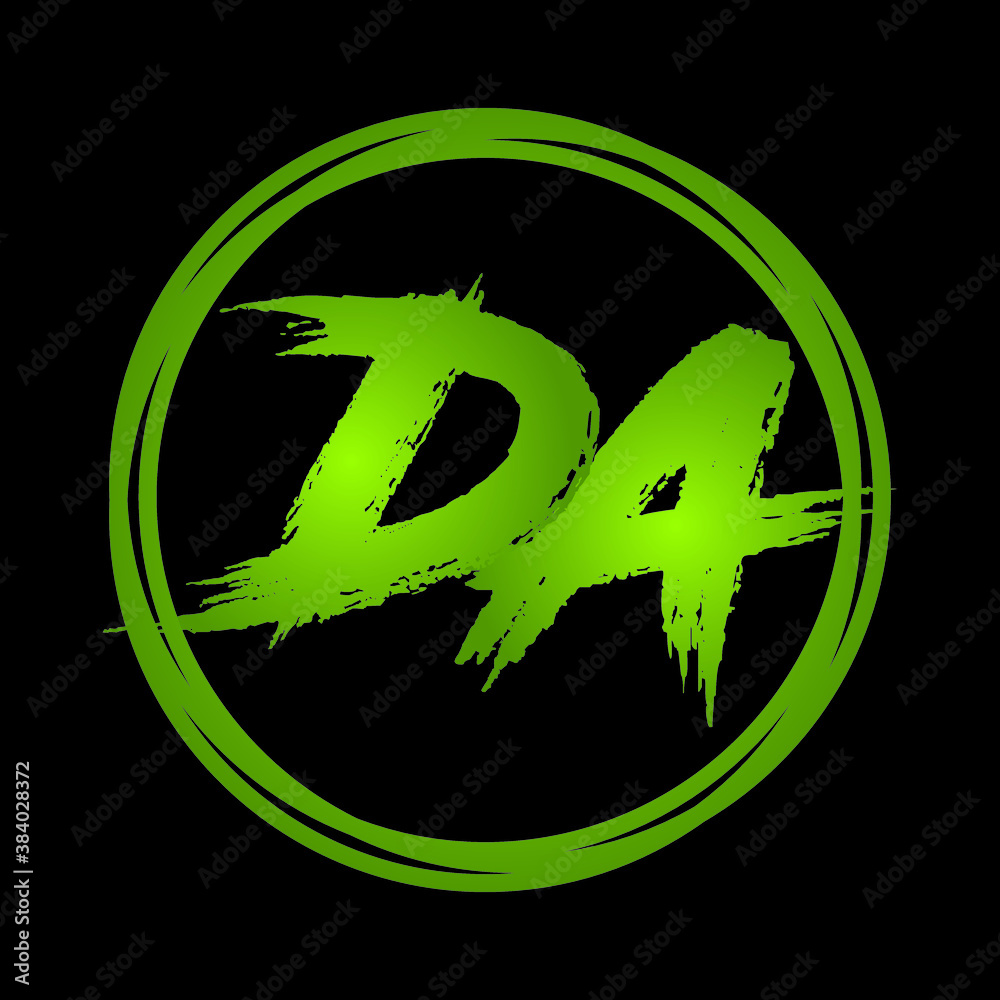 DA Letter Logo Design Creative Icon Modern Letters Vector Logo Stock ...