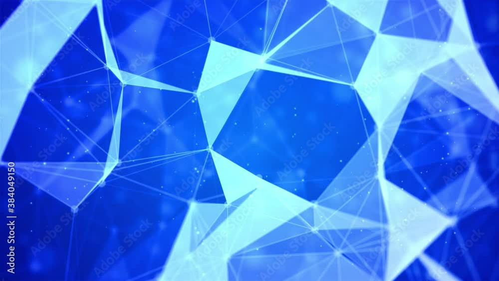 Geometric abstract loop background with connected dots and lines ...