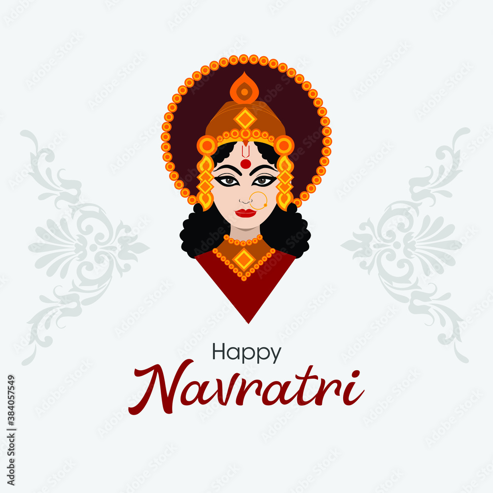 Happy Navratri Stock Vector | Adobe Stock