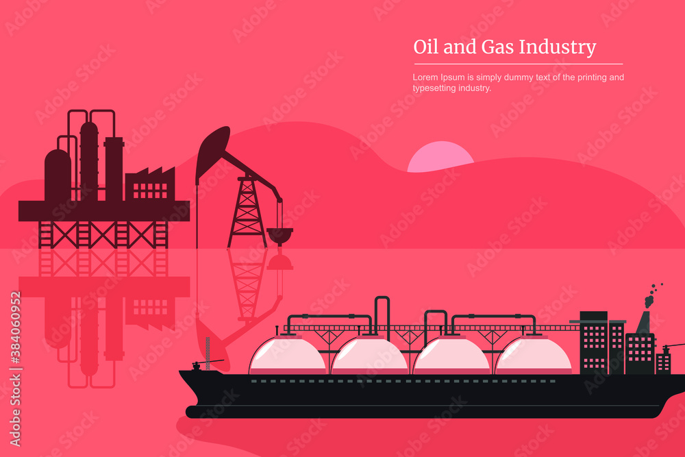 Oil and gas industry business Extraction, transportation of petroleum ...
