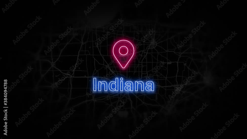 Vidéo Stock Indiana State of the United States of America. Animated ...