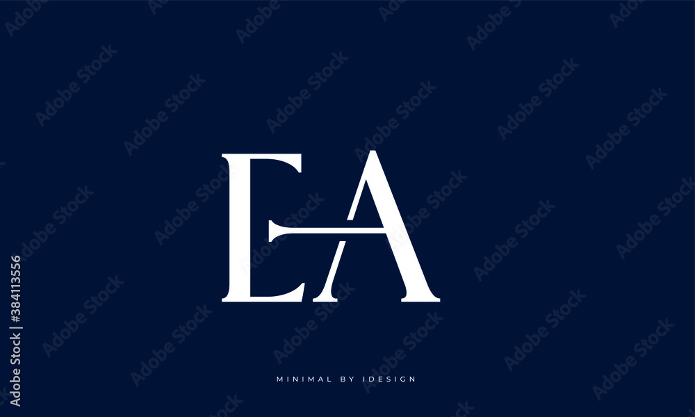 Alphabet letter icon logo EA Stock Vector | Adobe Stock