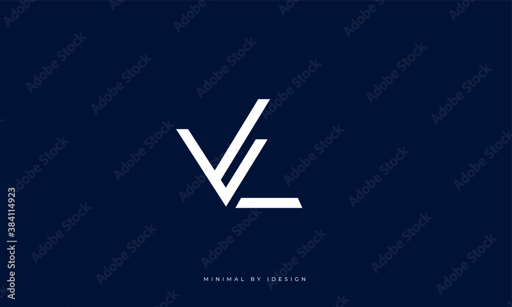 Alphabet letter icon logo VL Stock Vector | Adobe Stock