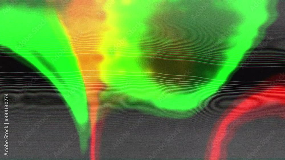 Brocken video signal. Dynamic glitch, color modulation, aberration and ...